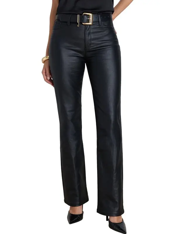 THE NOLI SHOP Aria Coated Flare Jean - Black