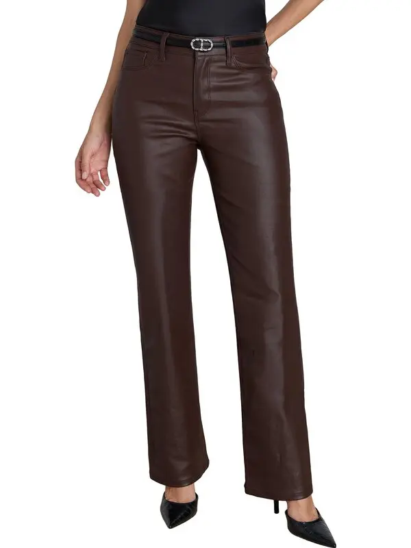 THE NOLI SHOP Aria Coated Flare Jean - Espresso