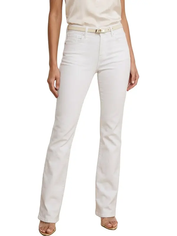 THE NOLI SHOP Aria Coated Flare Jean - White