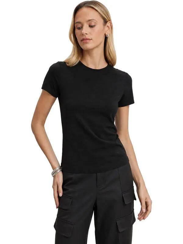 THE NOLI SHOP Amaya Ultra-soft T-shirt With Anchor Print - Black