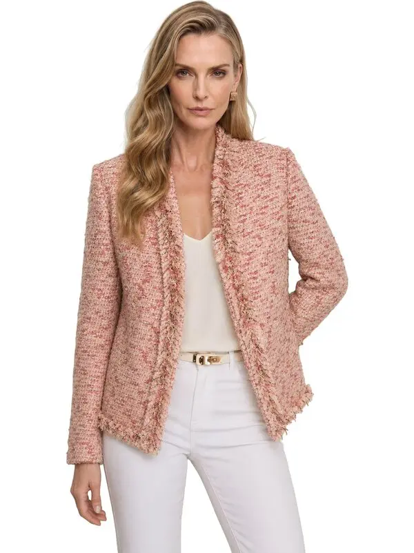THE NOLI SHOP Florence Tweed Jacket - Rose Multi