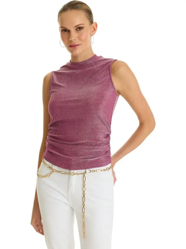 THE NOLI SHOP Mia Shimmer Tank - Amethyst