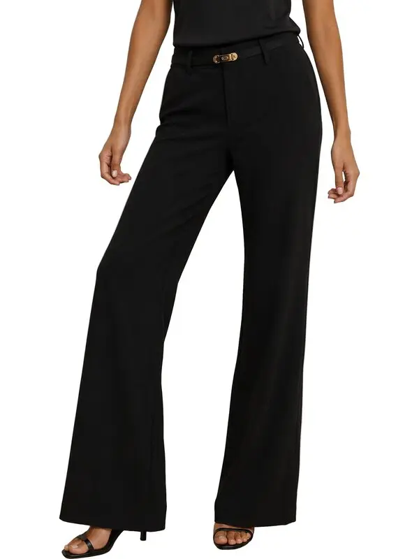 THE NOLI SHOP Martina Belted Trouser - Black