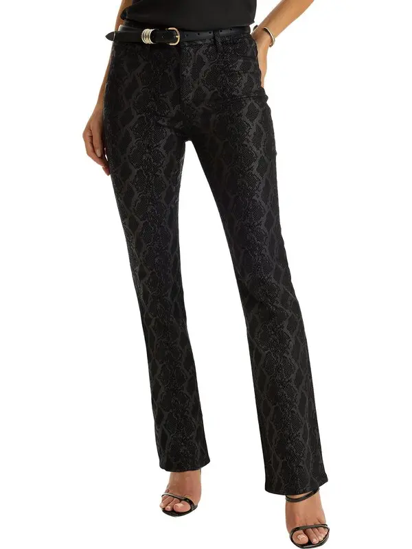 THE NOLI SHOP Aria Flare Jean - Black Python