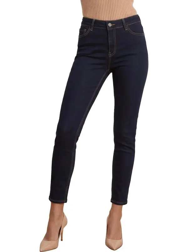 THE NOLI SHOP Layla Skinny Jean In Dark Wash Stretch Denim - Indigo