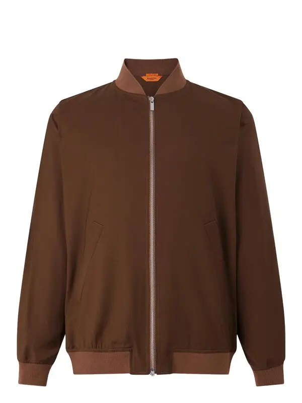 Barena Venezia Gabier Virgin Wool Bomber Jacket - Brown