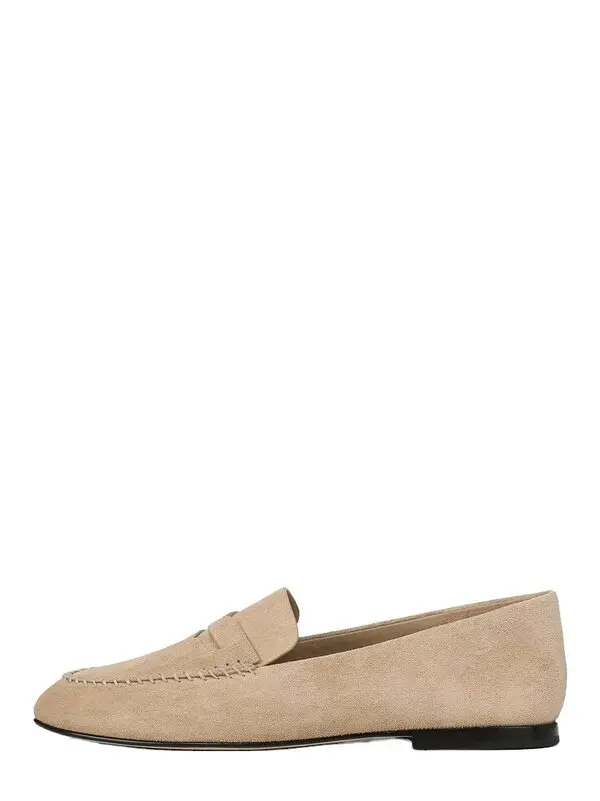 Vince Teo Suede Loafers With Whipstitching - Tuscan Sand