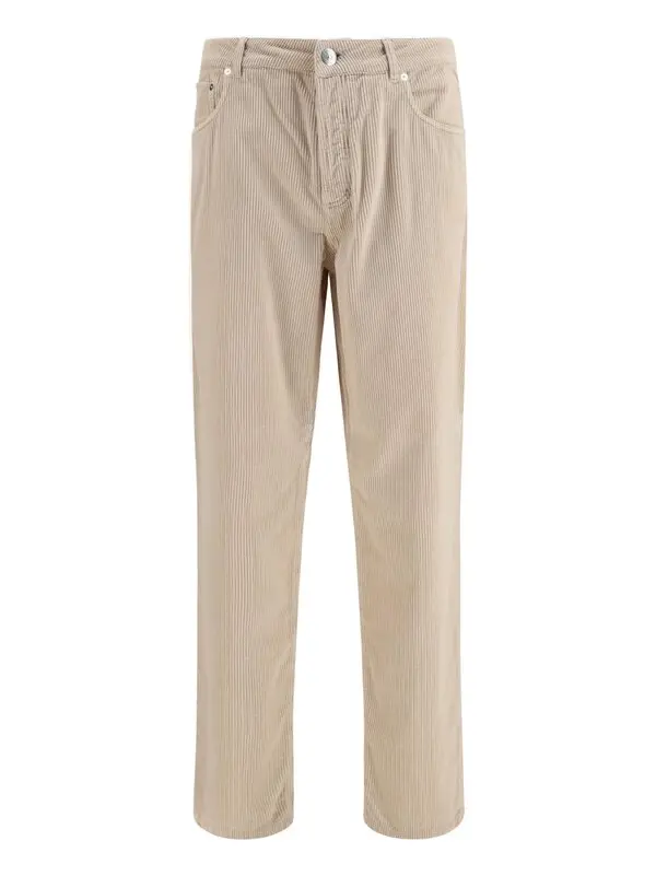 Brunello Cucinelli Corduroy Tailored Pants - Beige