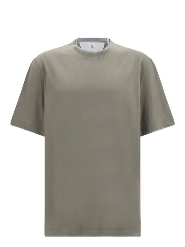 Brunello Cucinelli Cotton T-hirt - Green