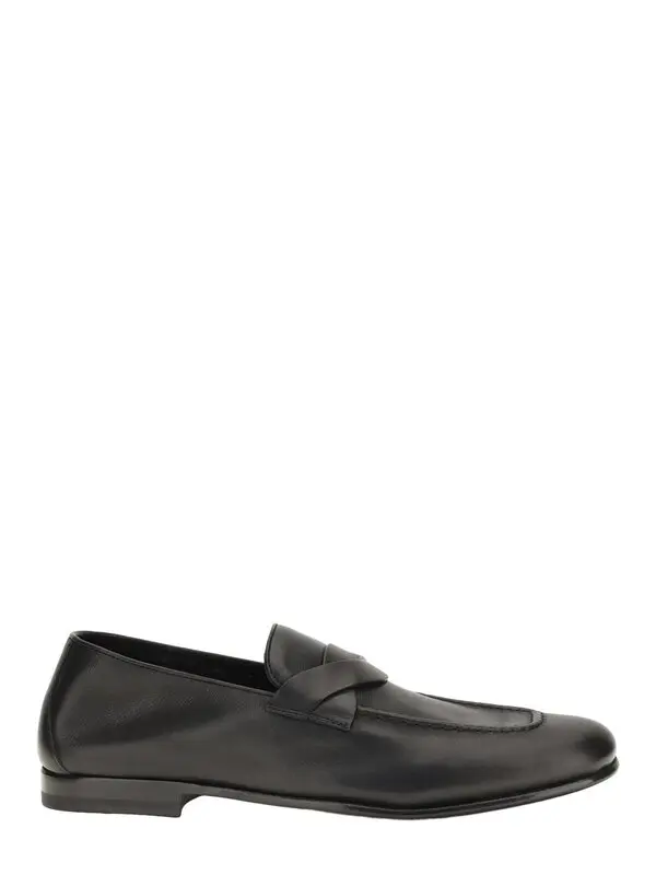 TOM FORD Gigi Loafers With Woven Strap - Black