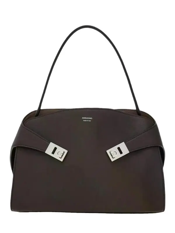 FERRAGAMO Hug Soft Shoulder Bag - Brown