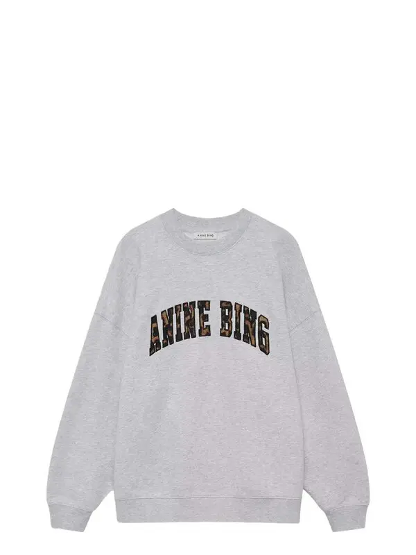 ANINE BING Miles Sweatshirt Leopard Heather - Grey
