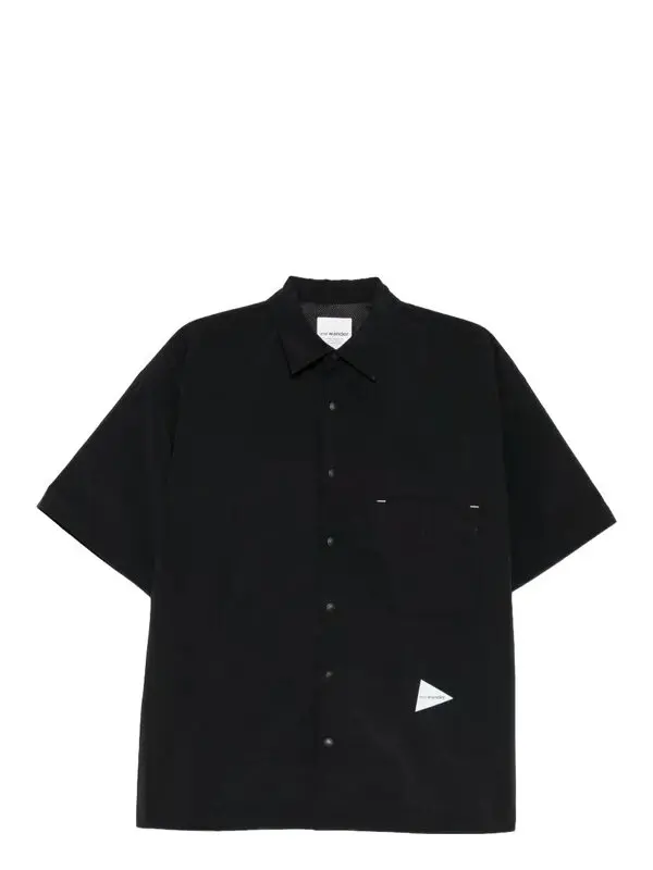 AND WANDER Uv Cut Stretch Shirt - Black