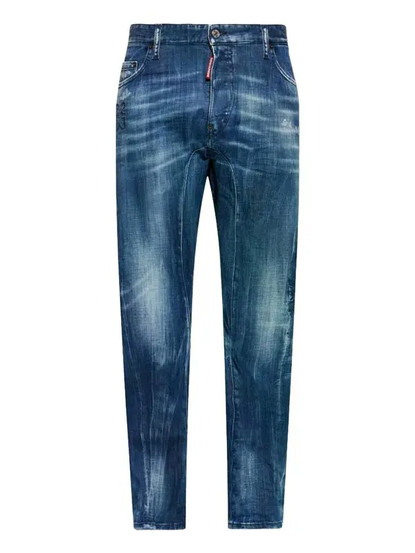 Dsquared2 Distressed Faded Jeans - Blue