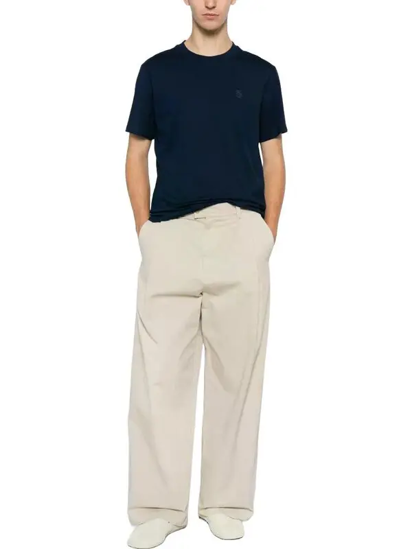 Sandro Logo-patch T-shirt - Blue