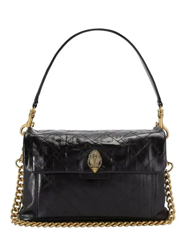 Kurt Geiger Celia Quilted Leather Shoulder Bag - Black
