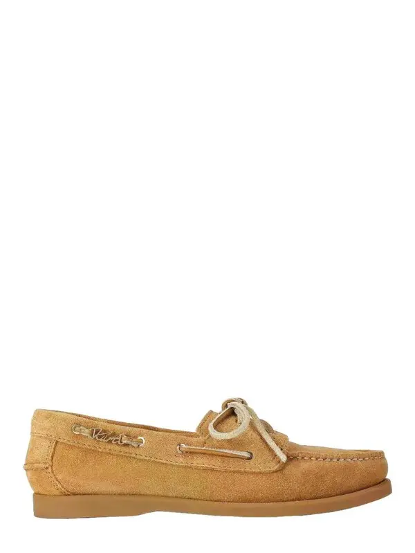 Kurt Geiger Suede Bow Detail Boat Shoes - Neutrals