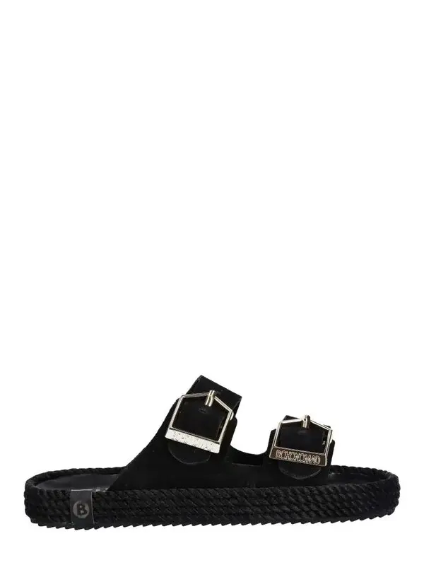 BOHONOMAD Sidney Buckle-fastening Rope-detail Espadrilles - Black