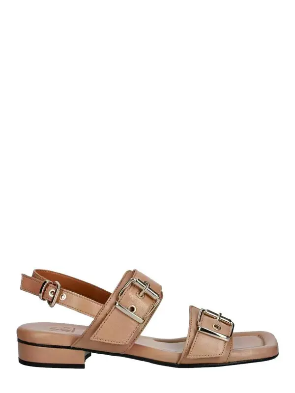 BILLI BI Slingback Sandals With Buckle Detail - Neutrals