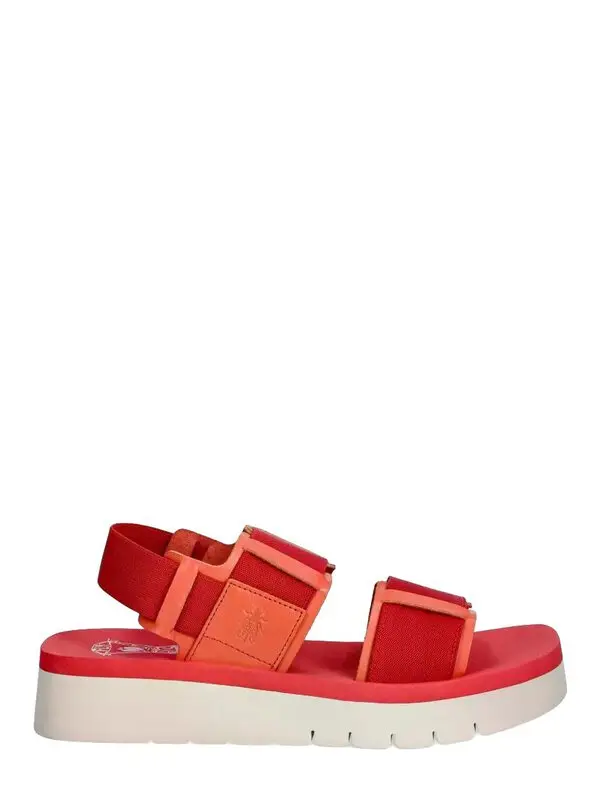 Fly London Scarlet Platform Sandals - Red
