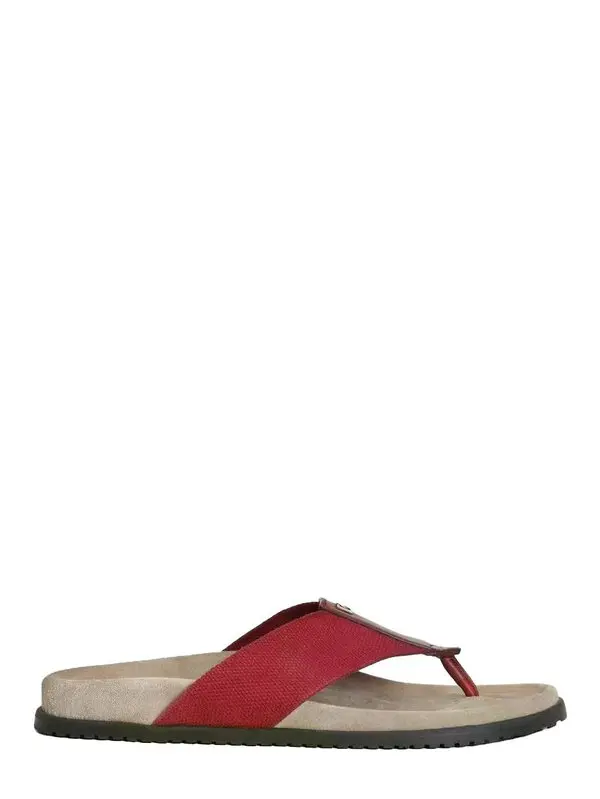 Dolce & Gabbana Logo Flip Flops - Red