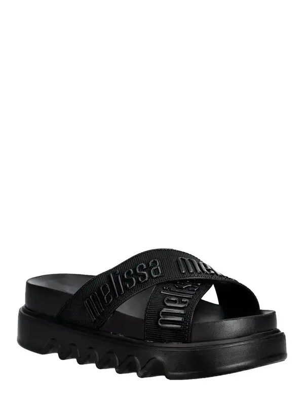 Melissa Crossover Platform Slides - Black