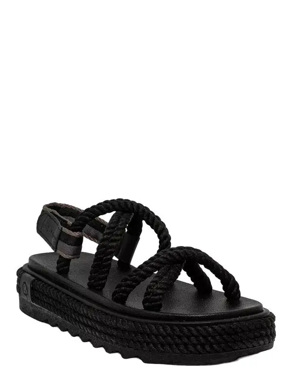 BOHONOMAD Rope Detail Touch-strap Espadrilles - Black
