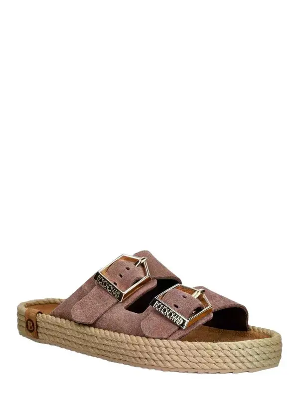 BOHONOMAD Buckle-fastening Rope-trimmed Espadrilles - Brown