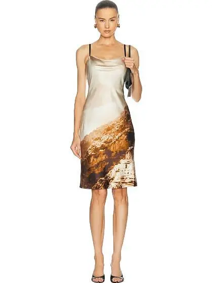 Staud Evangeline Silk Dress - Cliffside