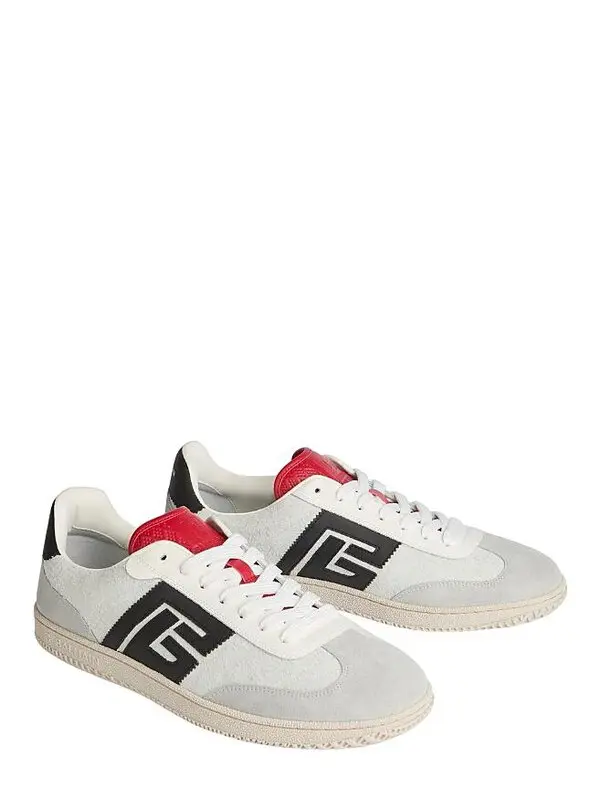 Balmain Swan Suede And Smooth Leather Trainers - Multicolor