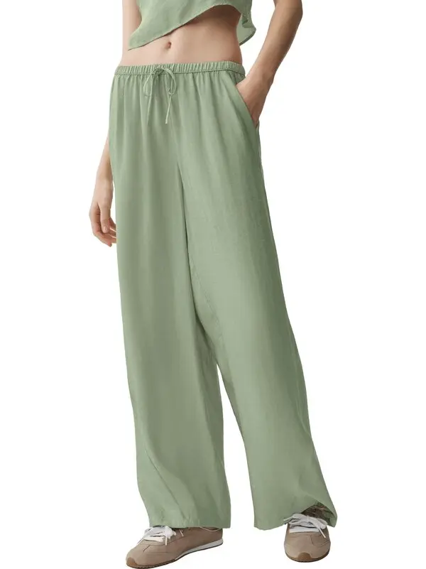 Alo Yoga Semi-sheer Golden Hour High-waist Straight Leg Pants - Dune Grass