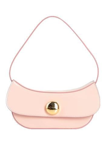 Marni Glossed-leather Hobo Bag - Blush