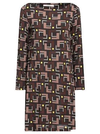 Malìparmi Mini Dress Size Viscose, Elastane - Dark Brown