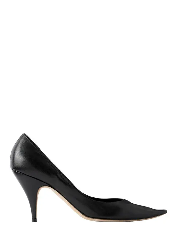 THE ROW Liisa Waxed Suede Pumps - Brown