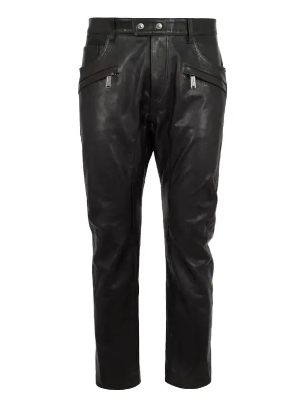 Dsquared2 Leather Panelled Trousers - Black