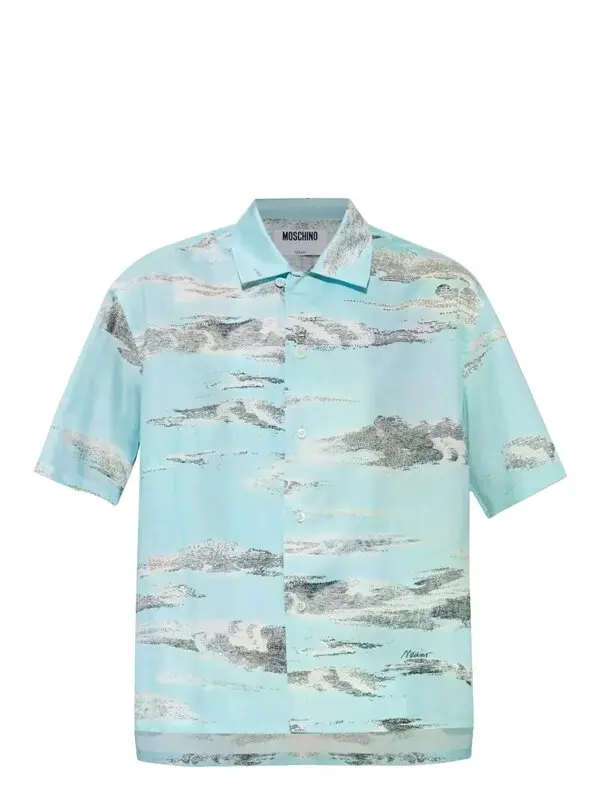 Moschino Printed Short-sleeve Shirt - Blue