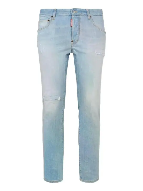 Dsquared2 Distressed Faded Jeans - Blue