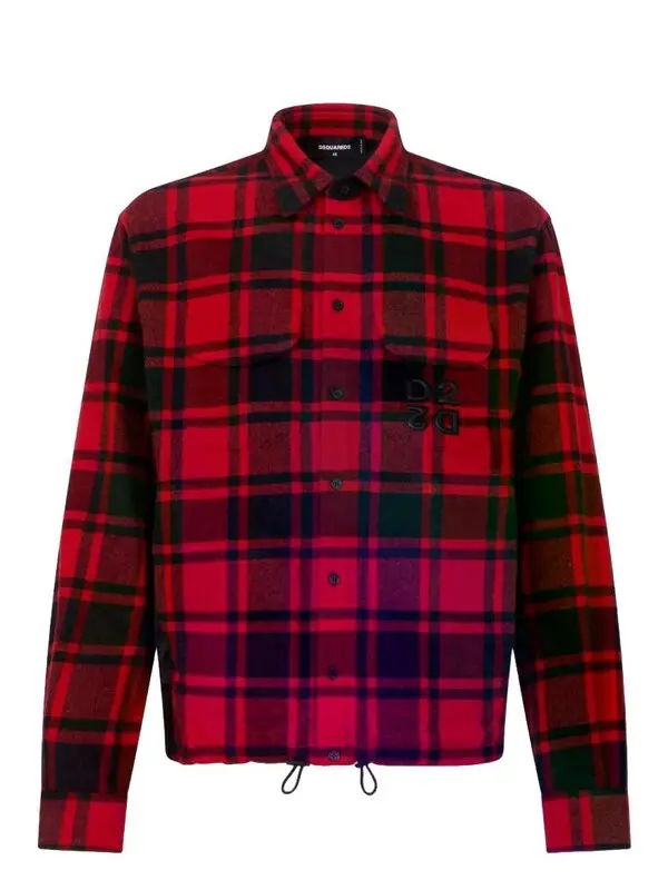 Dsquared2 Hybrid Drawstring Overshirt - Red