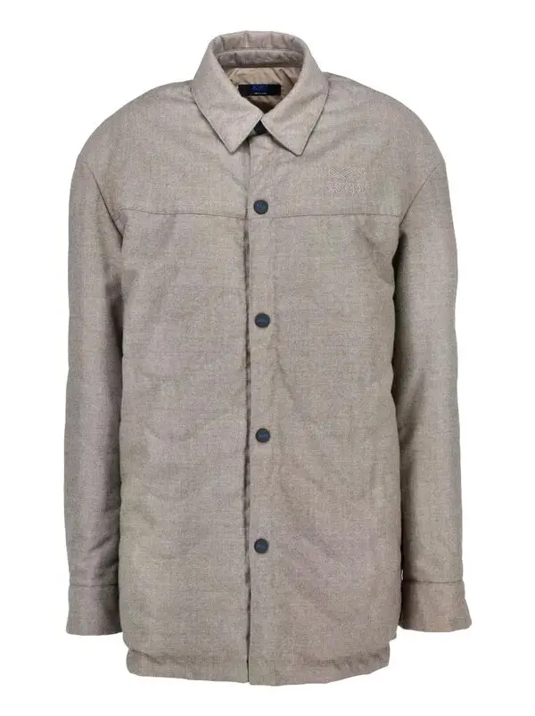 Kiton Logo Patch Coat - Neutrals