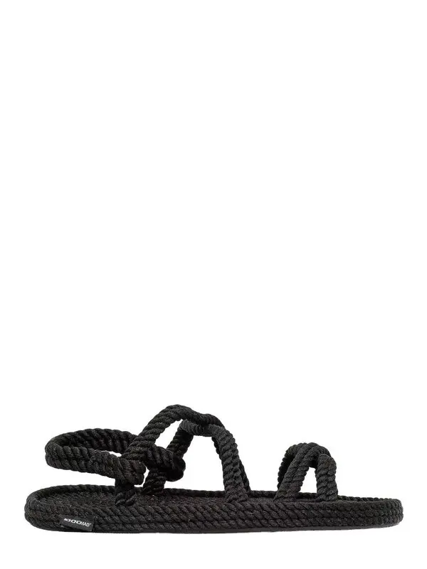 BOHONOMAD Crossover Strap Espadrilles - Black