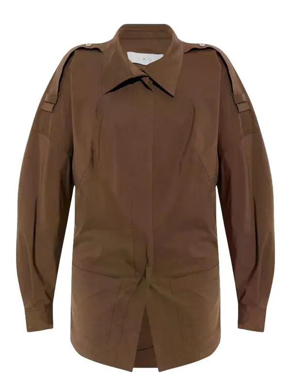 IRO PARIS Epaulette Detail Jacket - Brown