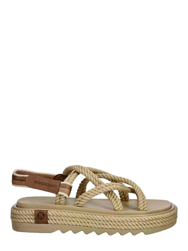 BOHONOMAD Rope Detail Platform Espadrilles - Neutrals