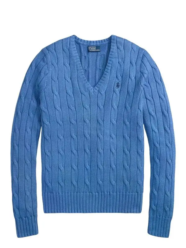 Polo Ralph Lauren V-neck Cotton Sweater - Blue