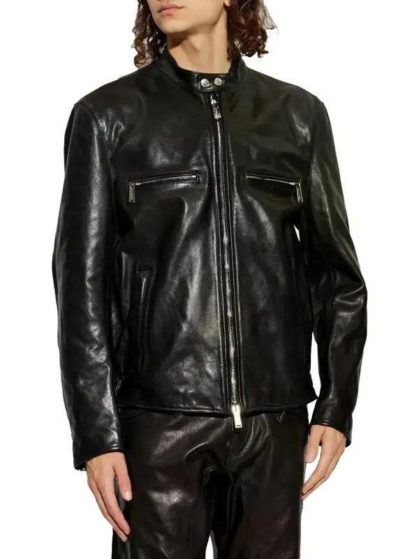 Dsquared2 Leather Zip-fastening Jacket - Black