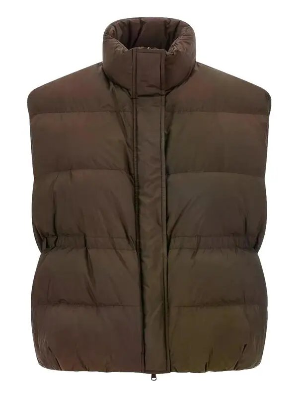 Brunello Cucinelli Quilted Gilet With Monili Detail - Brown