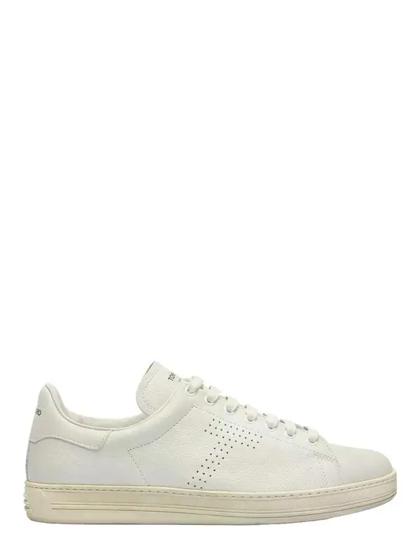 TOM FORD Warwick Grain Leather Sneakers - Neutrals