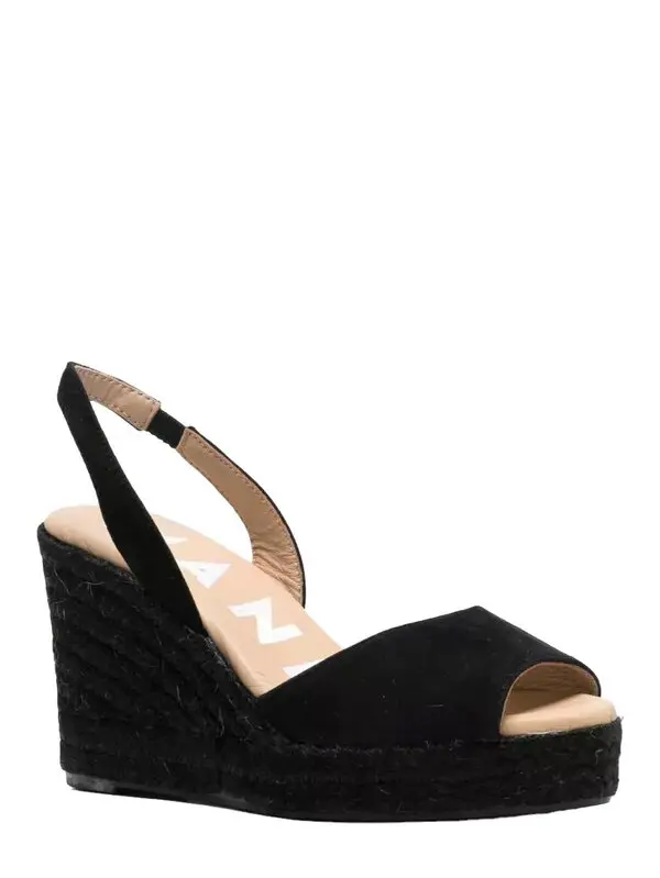 Manebí Slingback Wedge Espadrilles - Black