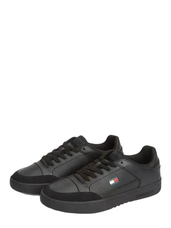 Tommy Hilfiger Perforated Panel Detail Sneakers - Black