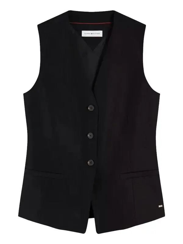 Tommy Hilfiger V-neck Waistcoat - Black