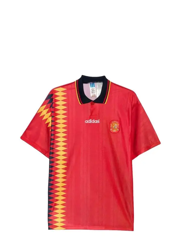 Adidas Spain Diamond Pattern Polo Shirt - Red